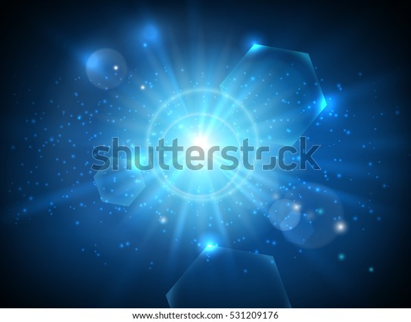 Glowing Blue Star Space Background Vector Stock Vector (Royalty Free ...