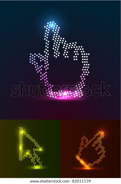 Glowing Cursors 库存矢量图（免版税）82011139 | Shutterstock