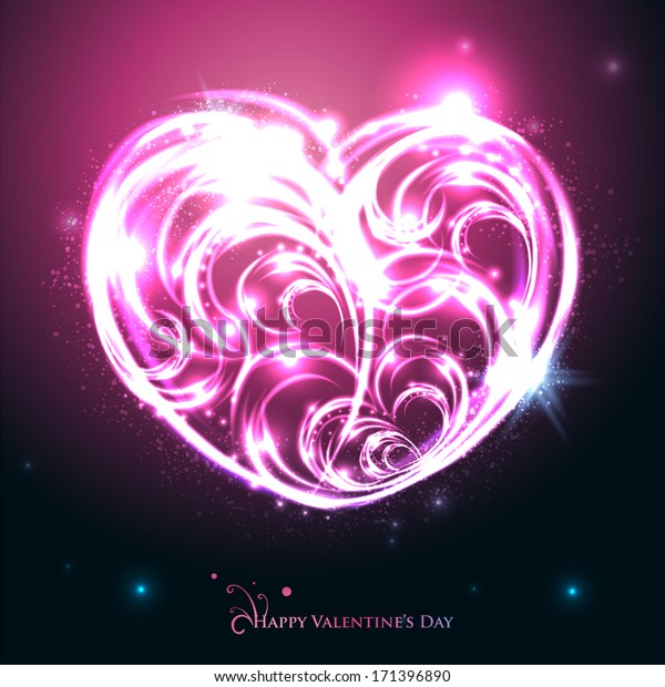 Glowing Heart Vector Illustration Stock Vector (Royalty Free) 171396890 ...