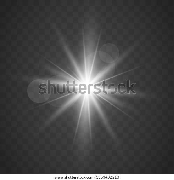 Glowing Light Effect On Transparent Backgroundvector Stock Vector ...