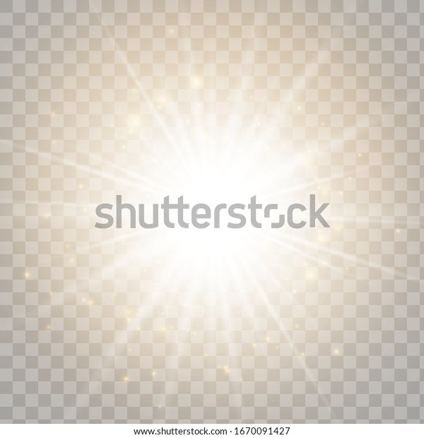 Glowing Light Effect On Transparent Background Stock Vector (Royalty ...