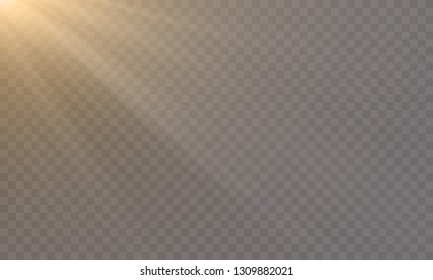 Glowing Light Shine On Transparent Background Stock Vector (Royalty ...