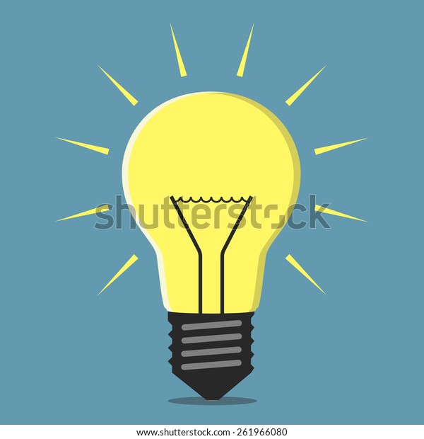 Glowing Lightbulb Inspiration Insight Concept Eps Stock Vector (Royalty ...