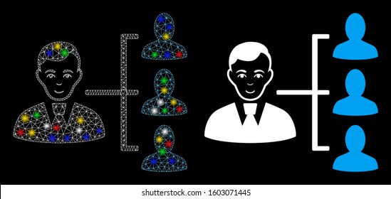 Glowing Mesh Distribution Manager Icon Glare Stock Vector (Royalty Free ...