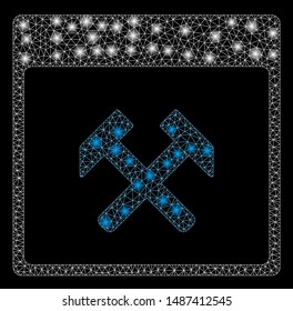Glowing Mesh Hammers Calendar Page Glow Stock Vector (Royalty Free ...