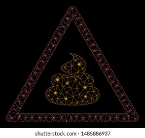 Glowing Mesh Shit Warning Lightspot Effect Stock Vector (Royalty Free ...