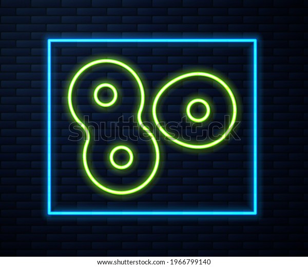 Glowing Neon Line Cell Division Process Stock Vector (Royalty Free ...