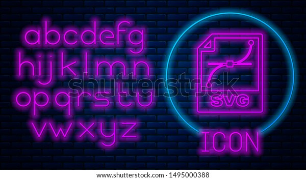 Glowing Neon Svg File Document Download Stock Vector (Royalty Free ...