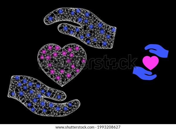 Glowing Network Favourite Heart Care Hands Stock Vector (Royalty Free ... Glowing Network Favourite Heart Care Hands Stock Vector (Royalty Free ...