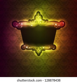 Glowing Vintage Background Stock Vector (Royalty Free) 128878438 ...
