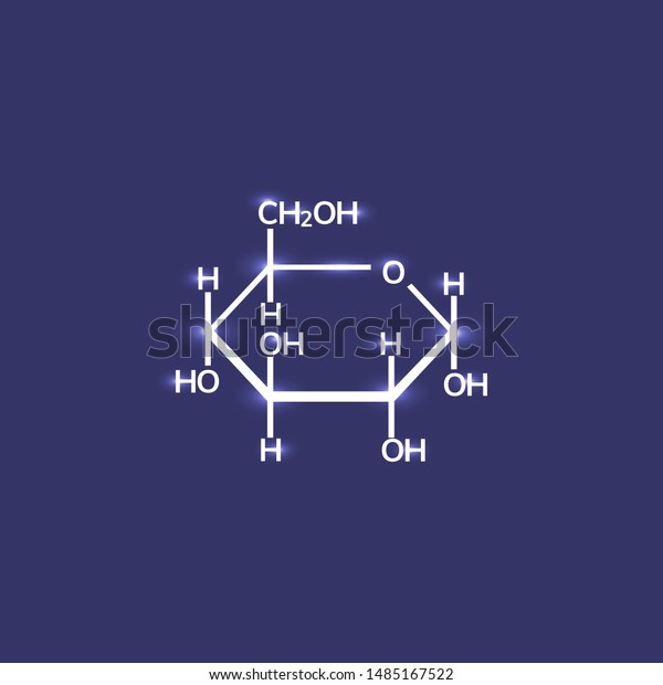 Glucose Dextrose Chemical Formula Stock Vector (Royalty Free ...