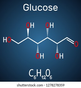 Glucose Dextrose Dglucose Molecule Structural Chemical Stock Vector ...