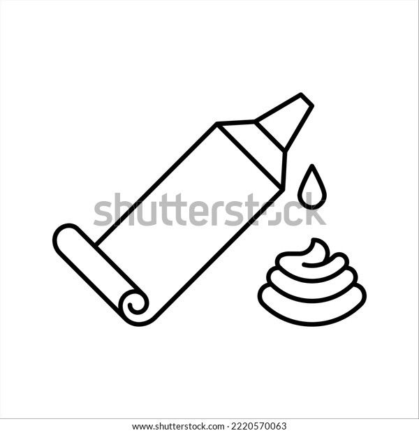 Glue Bottle Outline Icon Latex Glue Stock Vector (Royalty Free ...