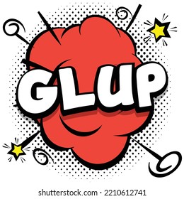 Glup Comic Bright Template Speech Bubbles Stock Vector (Royalty Free ...