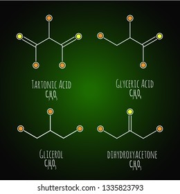 Glycerol Structural Chemical Formula Vector Illustration: เวกเตอร์สต็อก ...