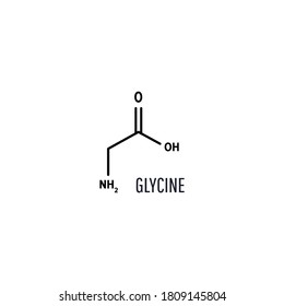Glycine Structural Chemical Formula Copy Space Stock Vector (Royalty ...