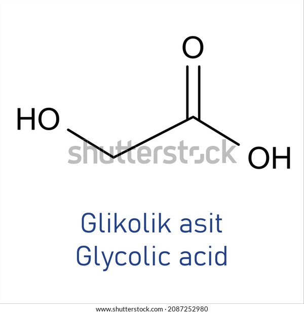 Glycolic Acid Molecule Structure Stock Vector (Royalty Free) 2087252980 ...