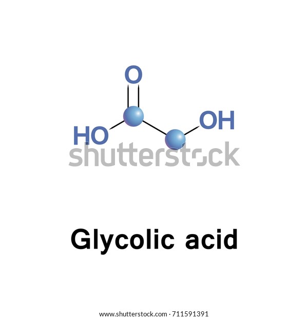 Glycolic Hydroacetic Hydroxyacetic Acid Smallest Alpha Stock Vector ...