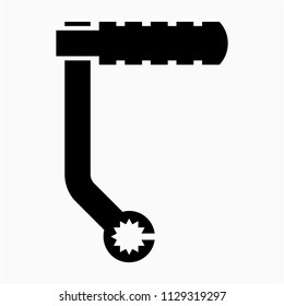 Outline Beautiful Kick Start Lever Vector: vector de stock (libre de ...