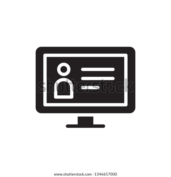 Glyph Personal Website Icon Stock Vector (Royalty Free) 1346657000 ...
