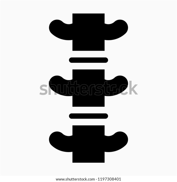 Glyph Vertebral Column Pixel Perfect Vector Stock Vector (Royalty Free ...