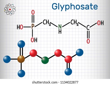 Glyphosate Molecule Broadspectrum Systemic Herbicide Sheet Stock Vector ...