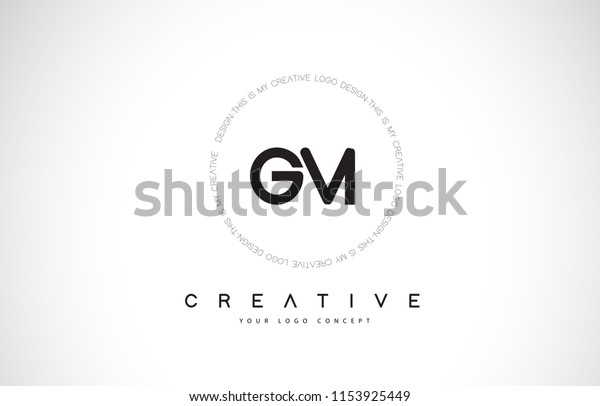 Gm G M Logo Design Black Stock Vector (Royalty Free) 1153925449 ...
