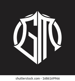 Gm Logo Monogram Emblem Circle Rounded Stock Vector (Royalty Free ...