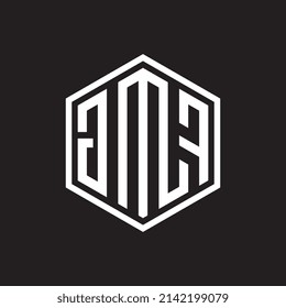 Gmf Letter Hexagon Logo Design Vector Stock Vector (Royalty Free ...