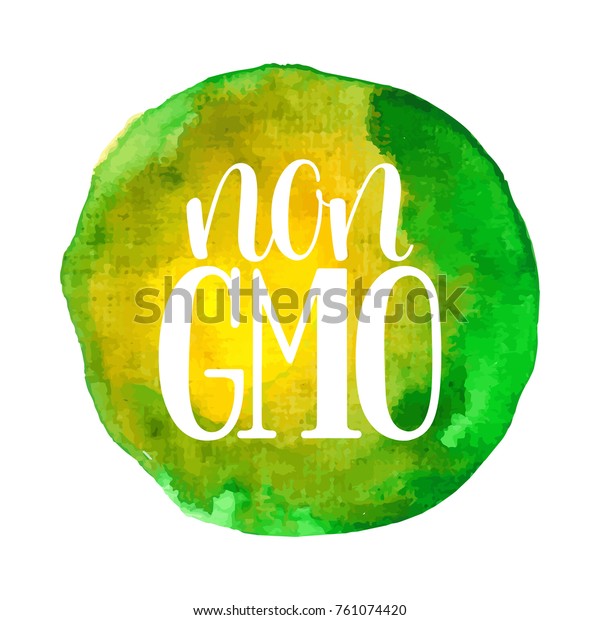 Gmo Free Calligraphy Hand Drawn Label Stock Vector (Royalty Free) 761074420