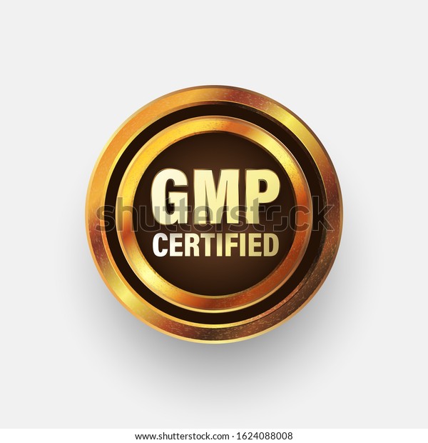 Gmp Certified Gold Label 3d Gmp Stock Vector (Royalty Free) 1624088008 ...