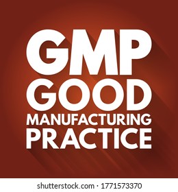 Gmp Good Manufacturing Practice System Ensuring Stock Vector (Royalty ...