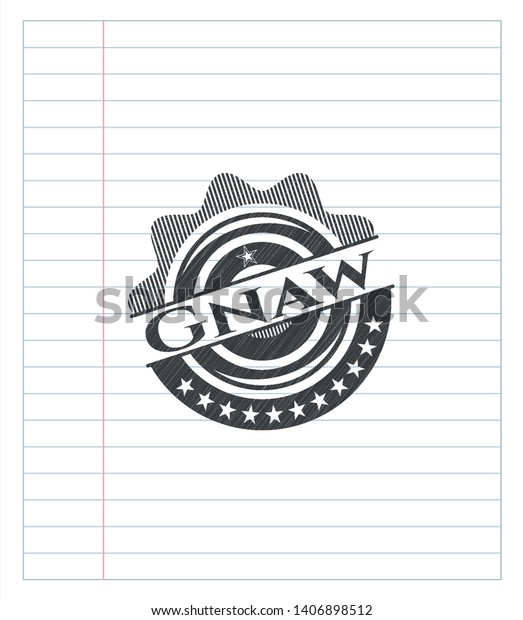 Gnaw Emblem Draw Pencil Effect Vector Stock Vector (Royalty Free ...