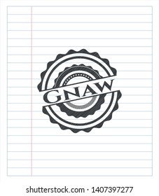 Gnaw Pencil Effect Vector Illustration Detailed Stock Vector (Royalty ...