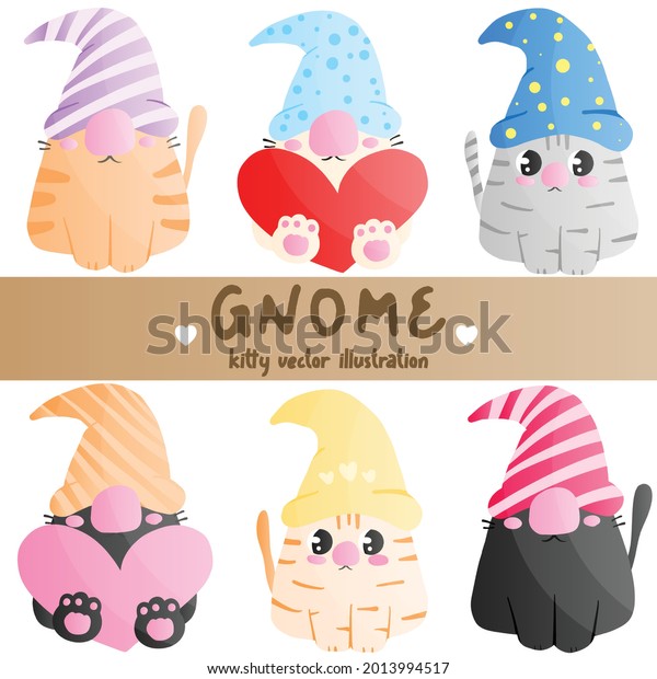 Gnome Cats Cat Gnome Vector Illustration Stock Vector (Royalty Free ...