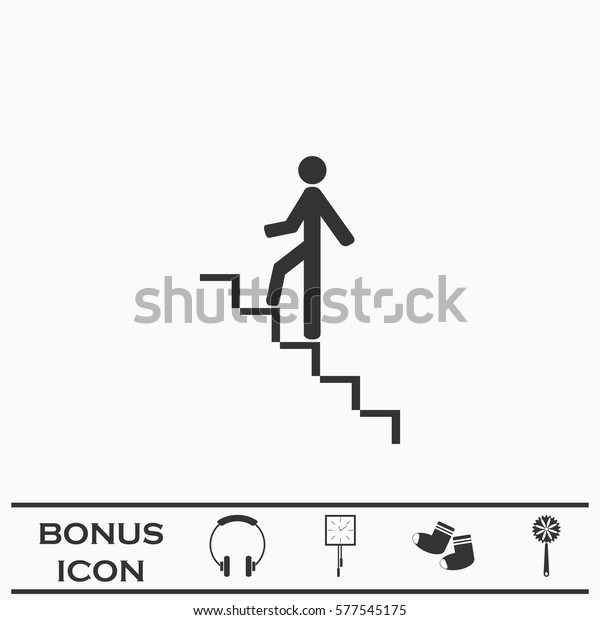 Go Down Icon Flat Black Pictogram Stock Vector (Royalty Free) 577545175 ...