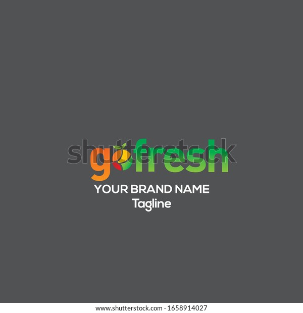 Go Fresh fruit and vegetable logo, Fruit mart logo