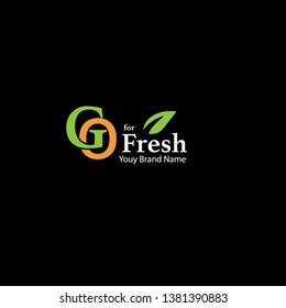 Go Fresh Fruit Vegetables Logo Stock Vector (Royalty Free) 1381390883