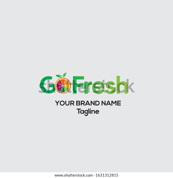 Go Fresh Vector Logo Design Stock Vector (Royalty Free) 1631312815 ...