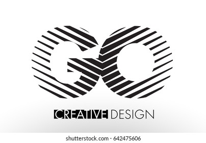 Go G O Lines Letter Design Stock Vector (Royalty Free) 642475606