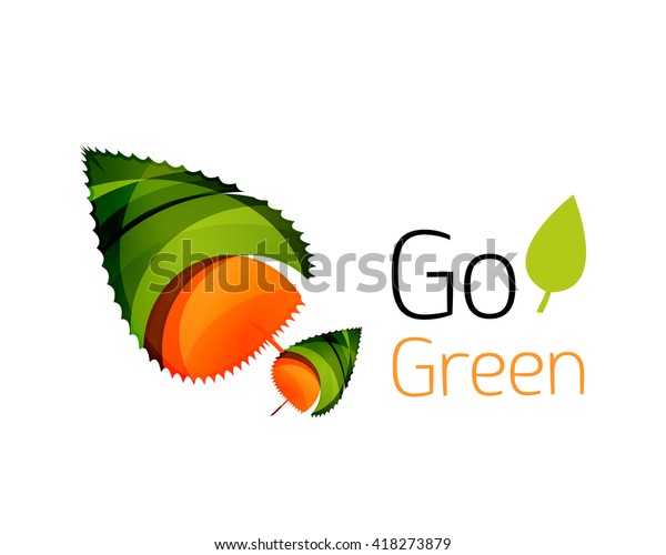 Go Green Abstract Nature Logo Vector Stock Vector (Royalty Free ...