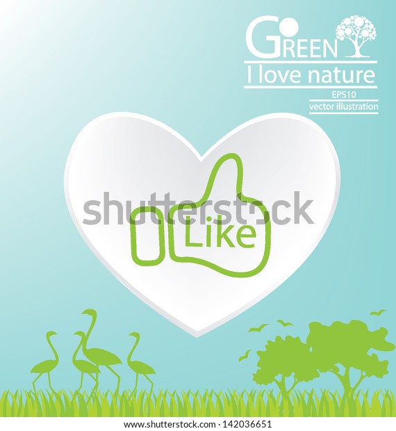 Go Green Concept Like Symbol Vector Stock Vector (Royalty Free ...