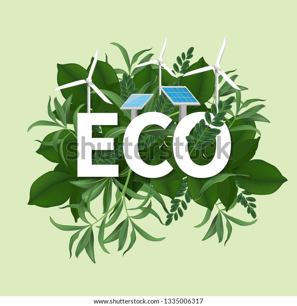 Go Green Day Eco Friendly Ecology Stock Vector (Royalty Free ...