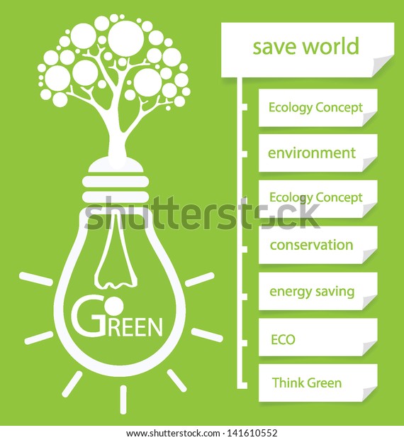 Go Green Design Template Diagram Vector Stock Vector (Royalty Free ...