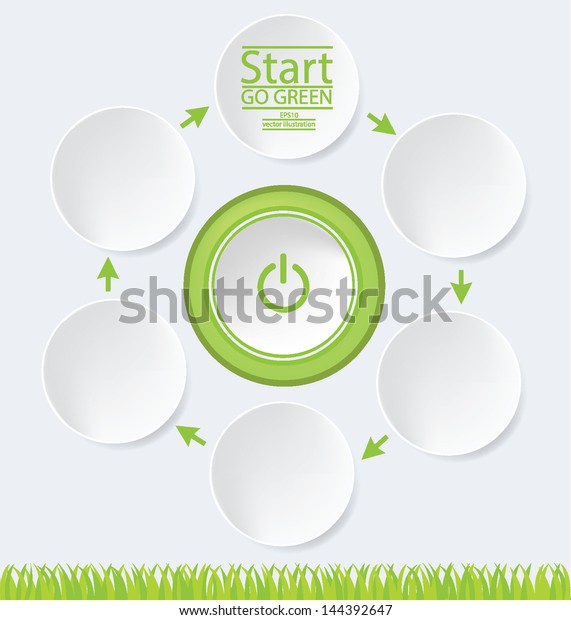 Go Green Design Template Diagram Vector Stock Vector (Royalty Free ...
