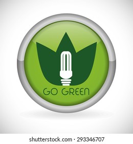 Go Green Digital Design Vector Illustration Stock Vector (Royalty Free ...