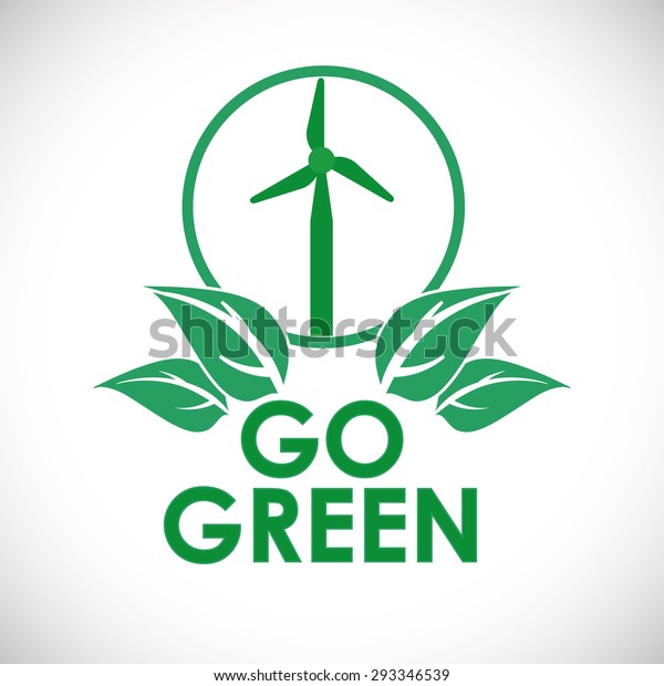 Go Green Digital Design Vector Illustration Stock Vector (Royalty Free ...