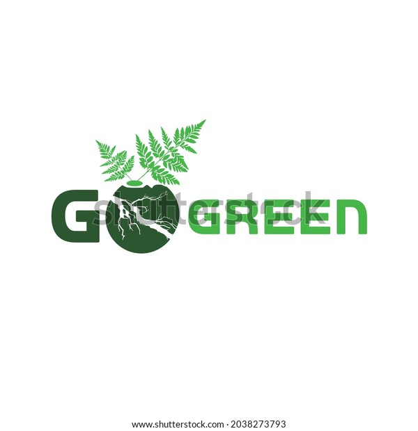 Go Green Earth Logo Vector Illustration Stock Vector (Royalty Free) 2038273793 | Shutterstock