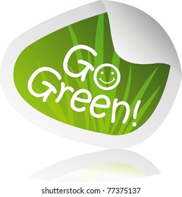 Go Green Label Stock Vector (Royalty Free) 77375137 | Shutterstock