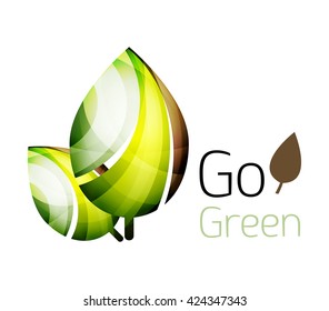 Go Green Leaf Nature Concept Vector Stock Vector (Royalty Free ...